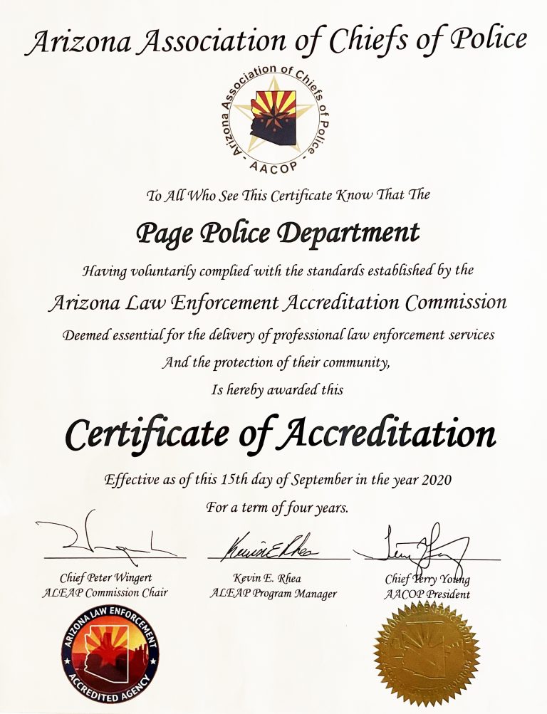 Page Police Department – COURAGE • COMPASSION • INTEGRITY